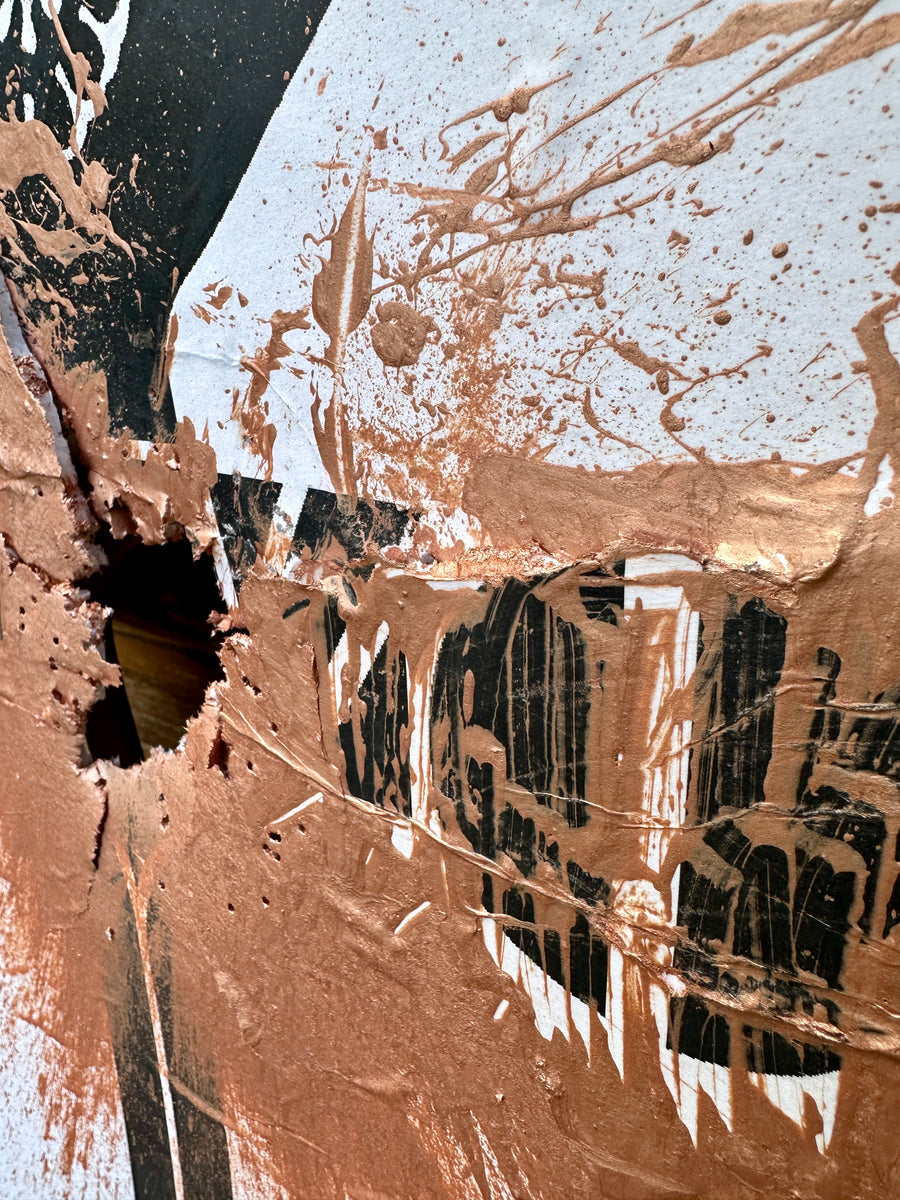 Authentic Gonzo Shotgun Art made at Owl Farm - Metallic Copper paint o ...