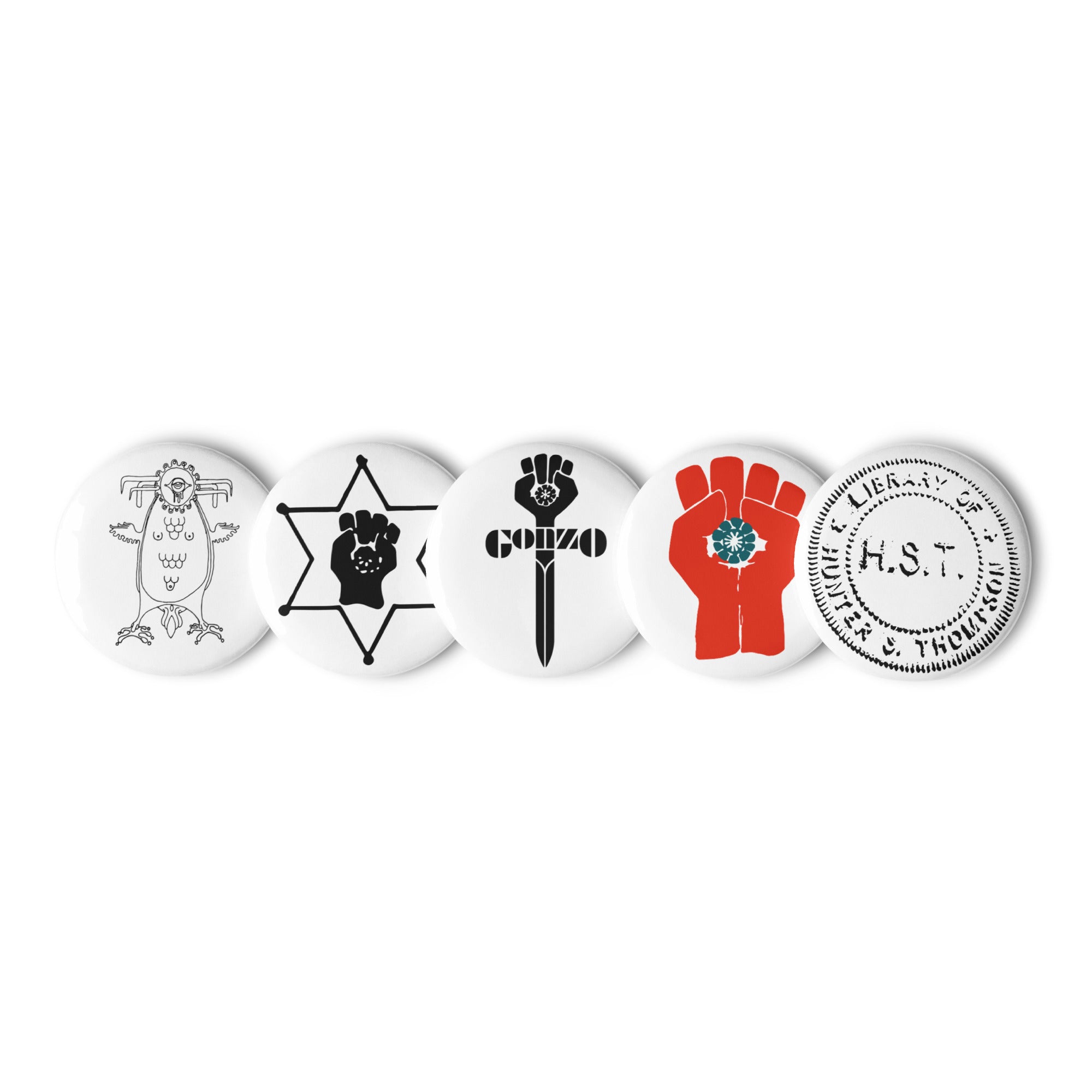Gonzo Button Set – Official Hunter S. Thompson Gonzo Store