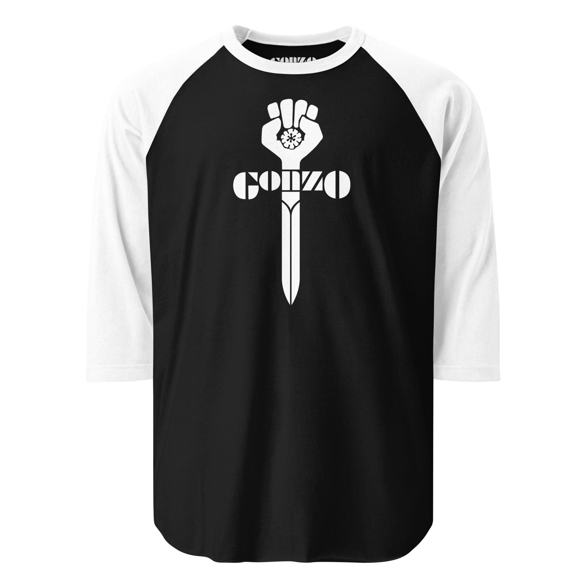 Gonzo Logo 3/4 Sleeve Raglan Shirt – Official Hunter S. Thompson Gonzo ...